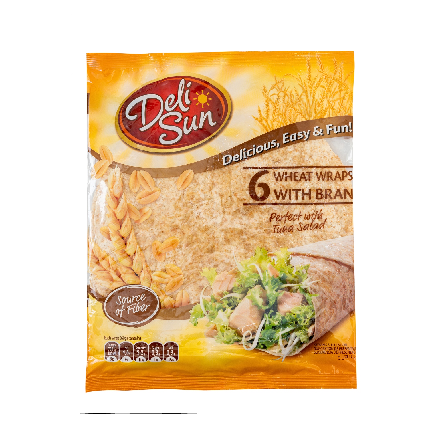 DELI SUN WHOLE WHEAT WRAPS (WITH BRAN) – Abdullah Al Amoudi foodstuff ...